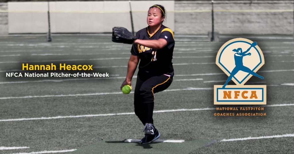 Softball’s Heacox Adds NFCA National Pitcher-Of-The-Week To Weekly ...